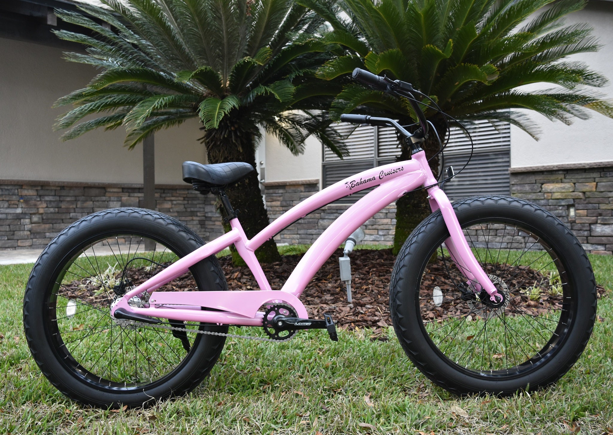 Fat Tire Cruisers | 3 Speed | Diamond Pink Frame/Black Wheels – Bahama ...